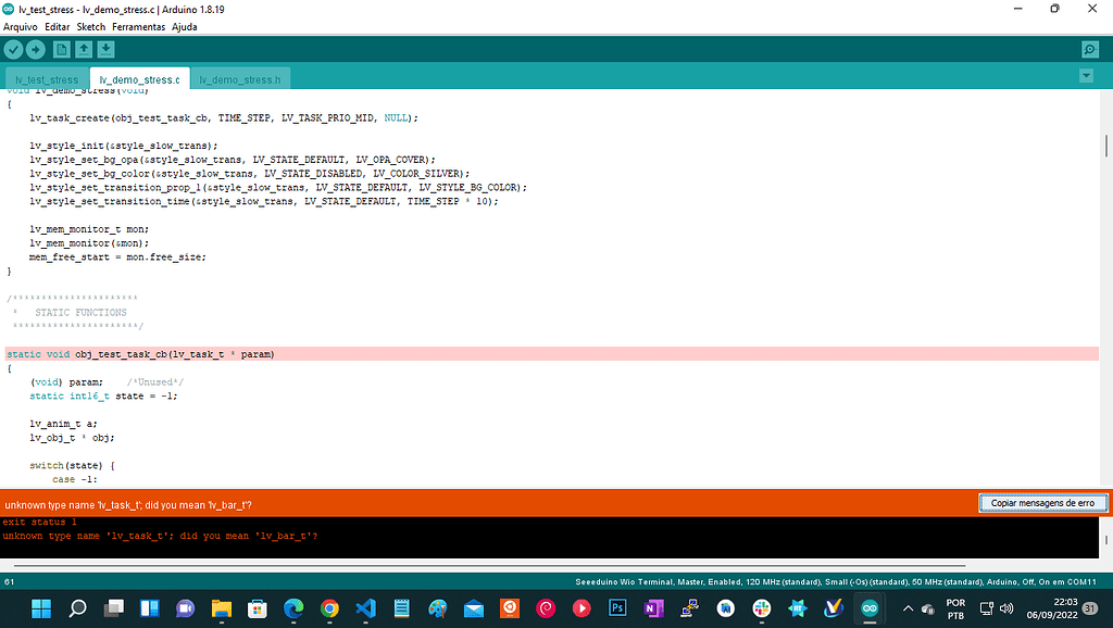 How to run LVGL in wio Terminal - Simple Example to begin - I stay with issues - Community ...
