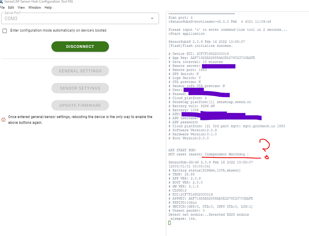 Sensecap Config tool NG issue in configuring Sensor Hub Data Logger 4G ...