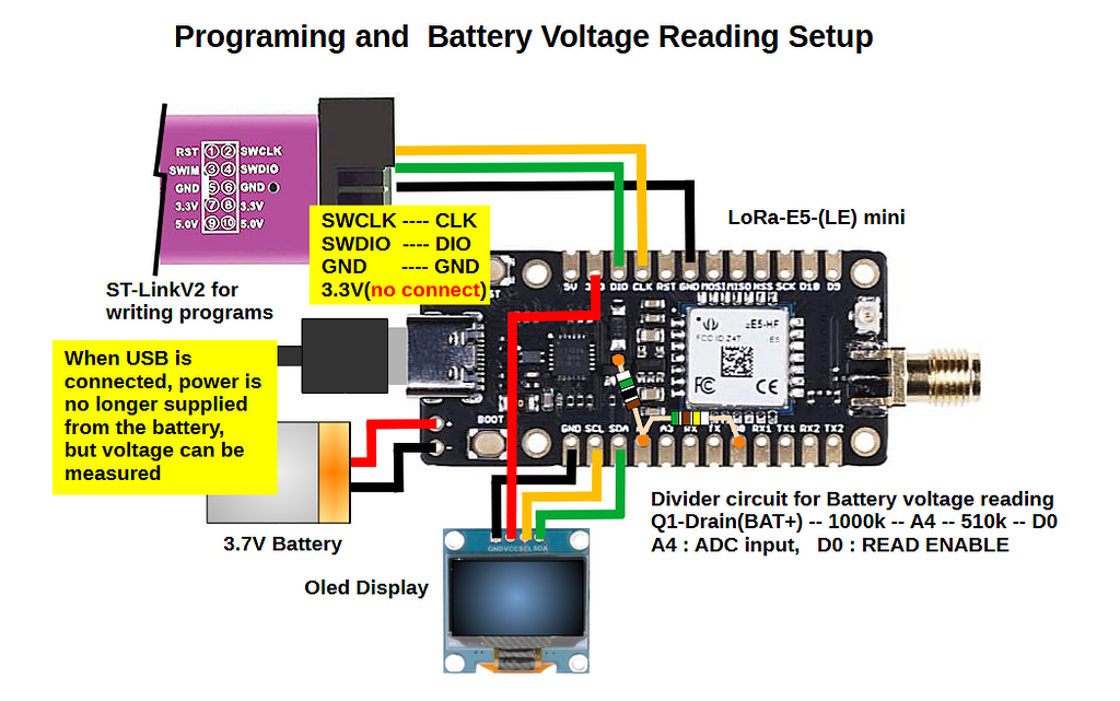 Programming LoRa-E5 with Arduino, LoRa-E5 mini Battery Voltage Read ...